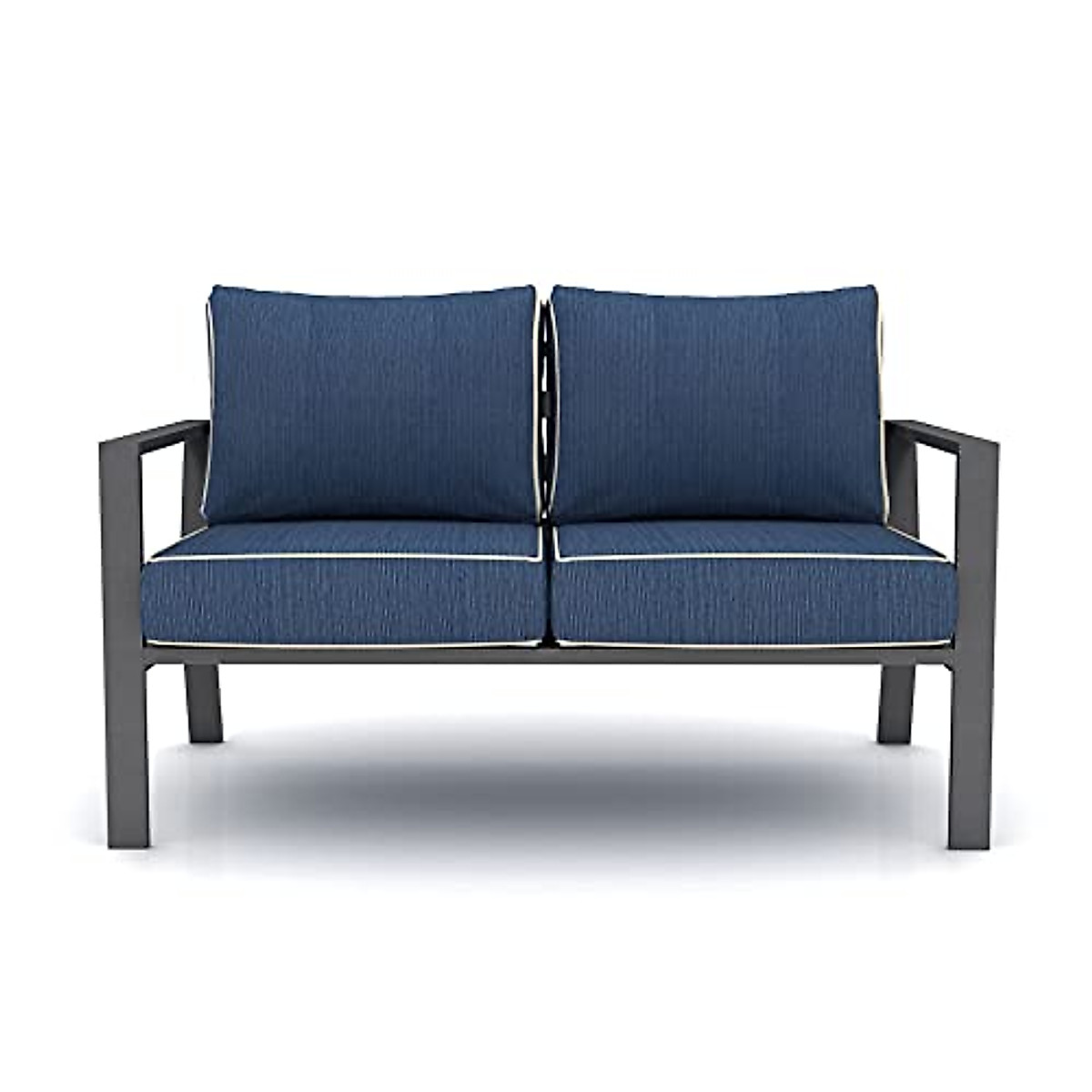 Creative Living Outdoor Furniture with 24x24 Inches Deep Seating Patio Cushions, Loveseat, Charcoal