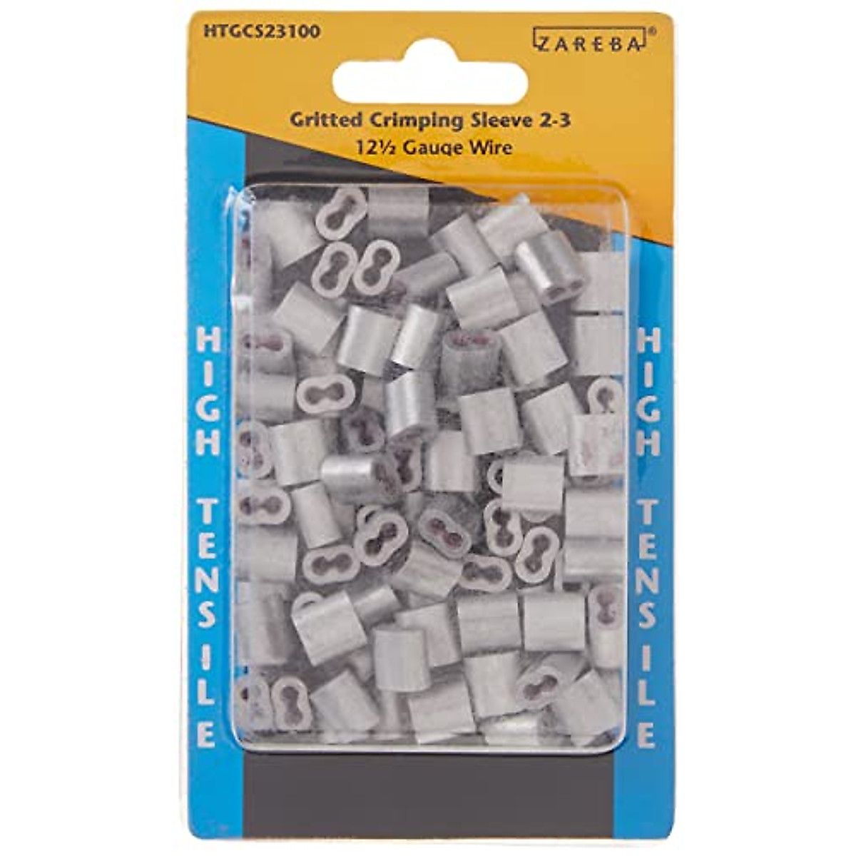 Zareba HTGCS23100 Gritted Crimping Sleeve 2-3,Silver