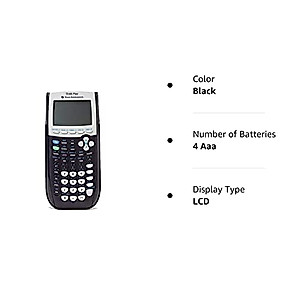 Texas Instruments TI-84 Plus Graphics Calculator, Black (Renewed)