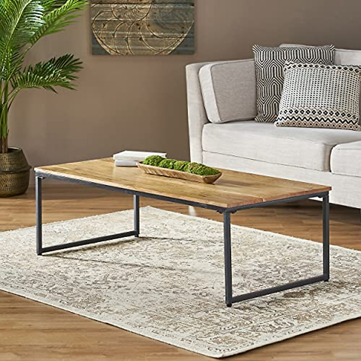 Christopher Knight Home Greycliff Coffee Table, Black + Natural