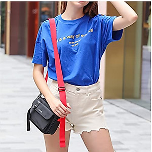 Lokmobiek Nylon Crossbody Bags for Women - Fashion Travel anti theft crossbody bag Multi Pocket Women's Crossbody Handbags Cell Phone Travel Purse Smartphone Wallet for Girls with Adjustable Strap