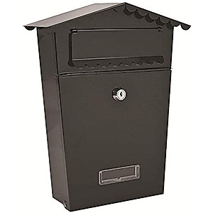 Mailboxes Letter Boxes Letter Box Rust-Proof and Weather-Proof Vertical Wall-Mounted Modern Simple Mailbox Outdoor Mailbox (Color : Silver, Size : Free Size)