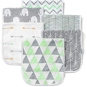 Burp Cloths for Baby Boy & Girl - Ultra Absorbent Burping Cloth Rags - Anti Shrink Unisex Burpy Clothes - Super Soft Jersey Cotton, Large 21"x10" - Thick for Newborn Cloth Diapers - 6 Pack