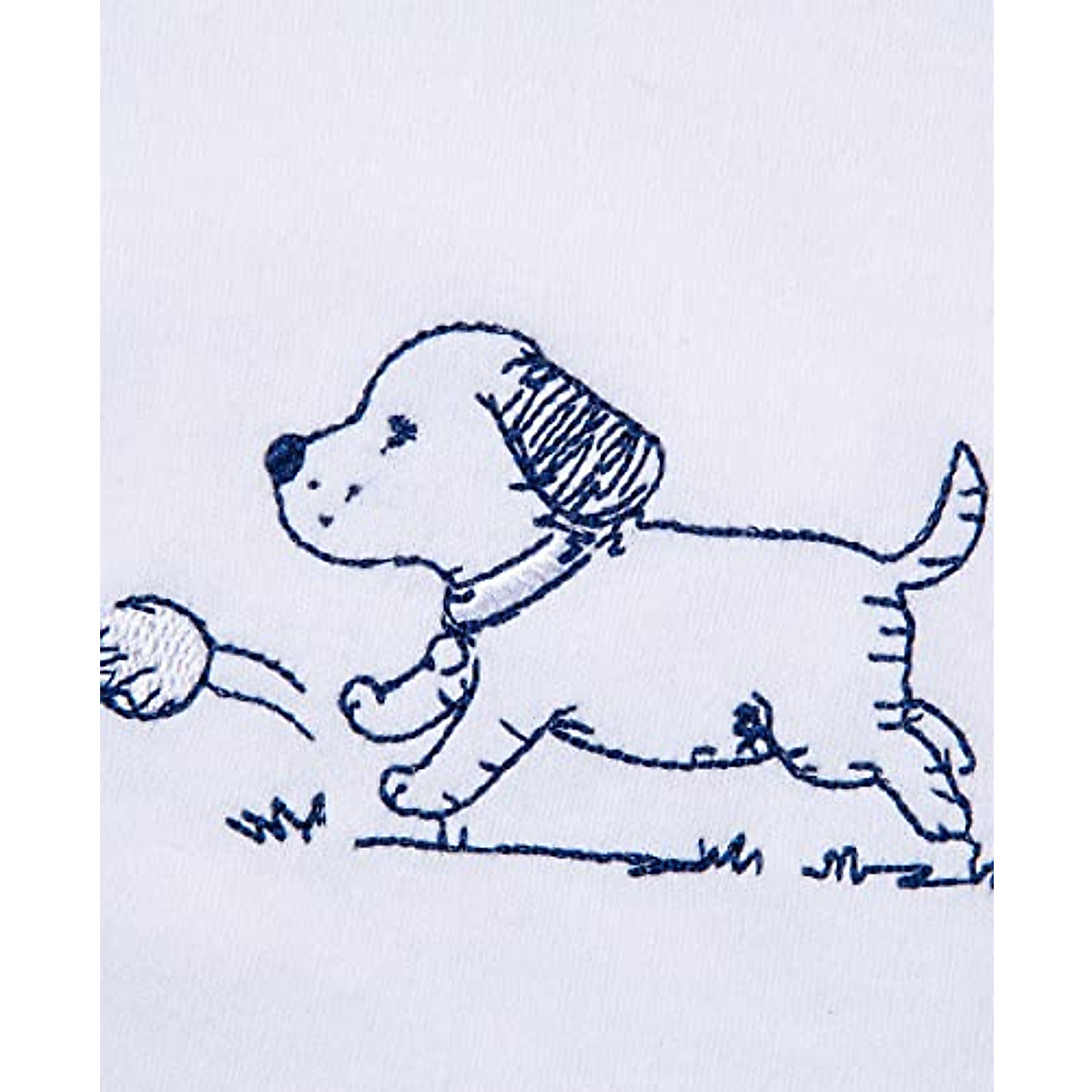 Little Me Baby Boy Newborn Bib and Burp set, White Print, One Size