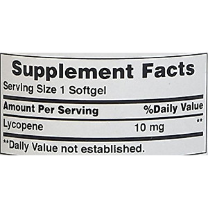Lycopene, Supplement for Prostate and Heart Health Support* 10 Mg Softgels, 100 Count by Puritan's Pride