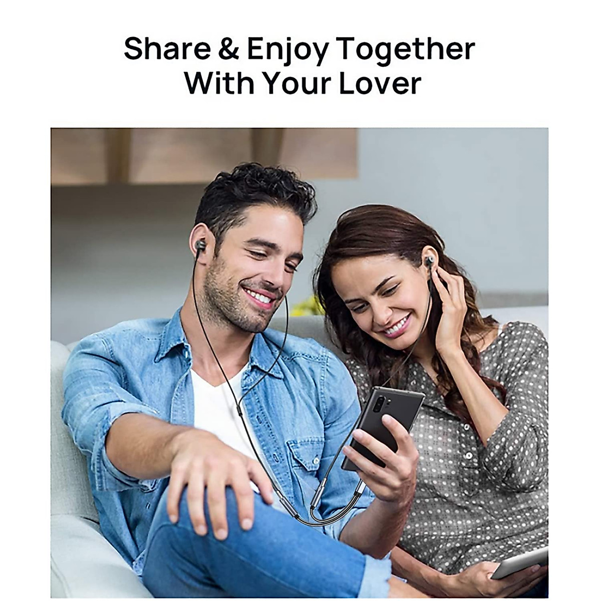 LecLooc USB C to Dual 3.5mm Aux Audio Adapter, Hi-Res Sound Quality, Widely Compatible with iPhone 15, Pixel 7, Galaxy S23, iPad Air, MacBook, etc.