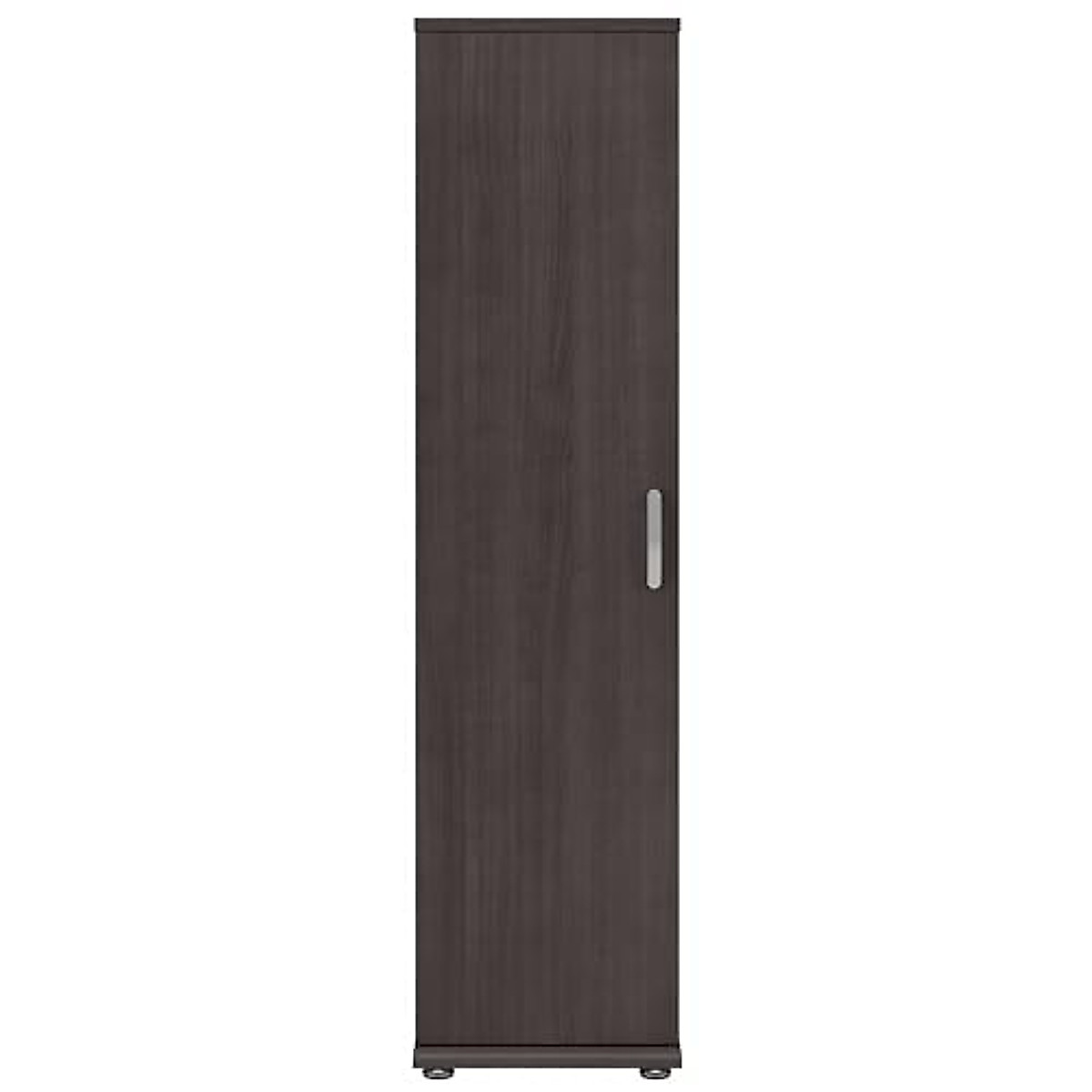 Bush Business Furniture Universal Narrow Clothing Storage Cabinet with Door and Shelves, Storm Gray