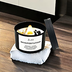 Crystal Candle Gifts - Sister Gifts from Sister, Sister Gifts, Candle for Women Gifts, Soy Candles, Manifestation Candle, Wood Wicked Candles, New Home Housewarming Candle - Up to 40 Hour Burn time