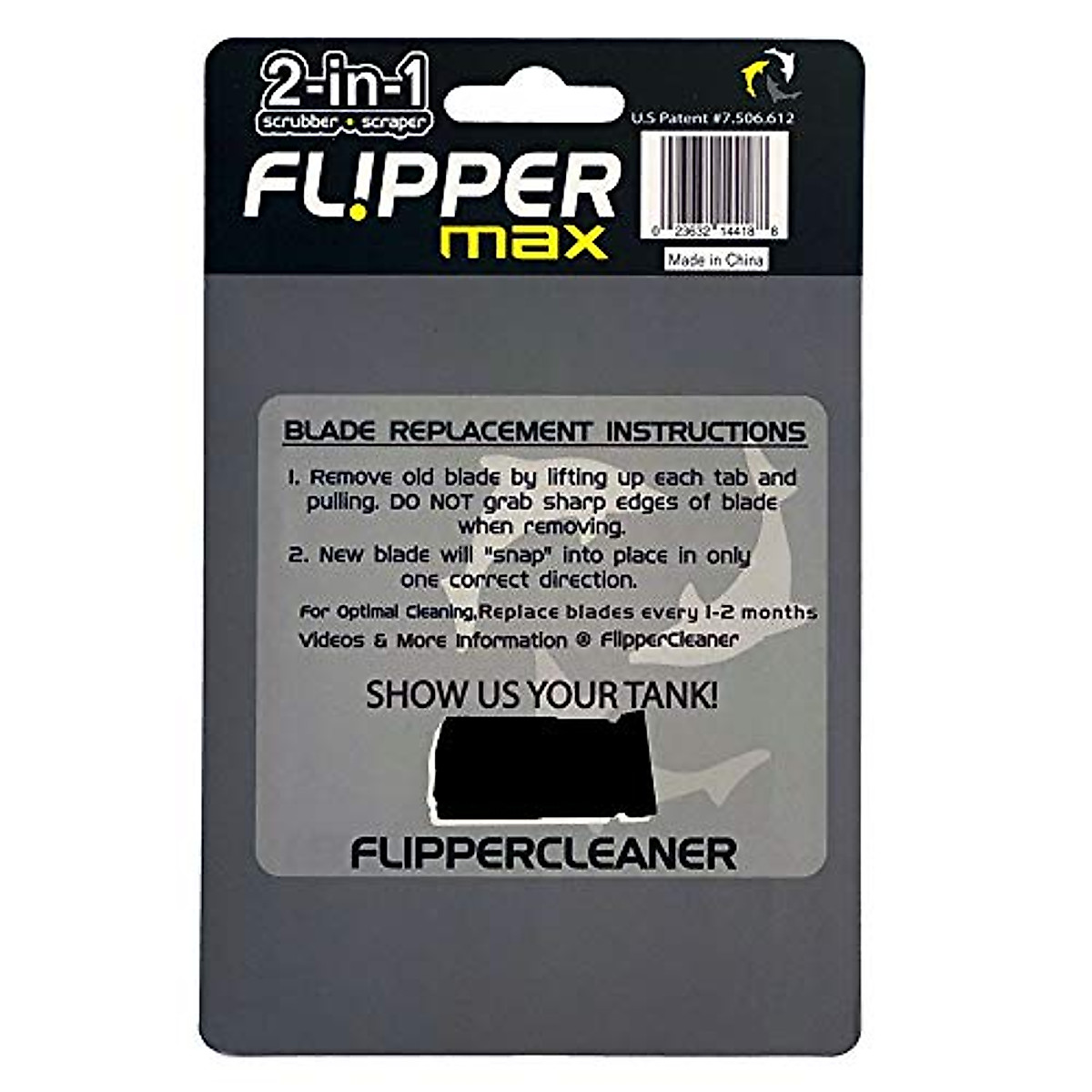 FL!PPER Flipper MAX Magnetic Aquarium Fish Tank Cleaner ABS Replacement Blades - Straight Edge 5-Pack - Acrylic Tanks