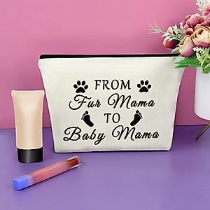 Sazuwu New Mom Gifts Mom to Be Gift First Time Makeup Bag Pregnancy Announcement Gift Baby Reveal Gift for New Mother Cosmetic Bag New Mommy Gift Mothers Day Gift for New Mom Travel Pouch