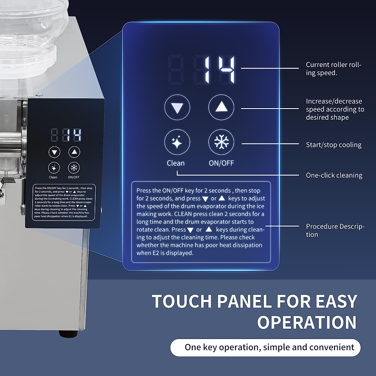 Generic Mvckyi Snowflake Ice Machine Commercial Ice Shaver Machine, Korean Shaved Ice Machine Commercial Snowflake Ice Maker, 176lbs/Day Snow Cone Machine, Fast Cooling, for Snack Bar, Ice Cream Shop