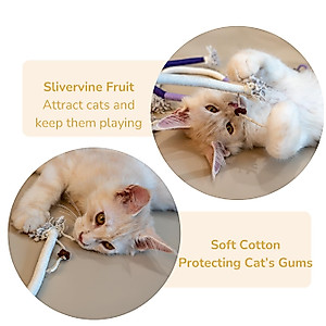 Petelligent 3-Pack Bent Cat Rope Toy, Pet Chew Toys, Interactive Tease Toys for Cats and Kittens, Bite-Proof Playthings, Cotton Rope Kitten Toys for Dental Care and Stress Relief, Pet Supplies