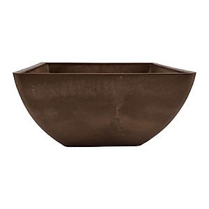 PSW FBD30C Simplicity Square Planter, 12 by 12 by 6-Inches, Chocolate