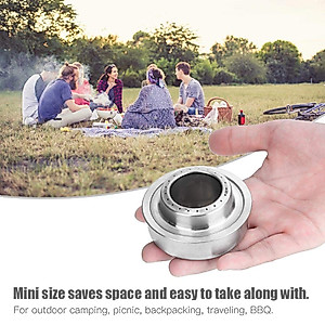 Eboxer Portable Mini Alcohol Stove Outdoor Camping Stove, Lightweight Stainless Steel Spirit for Outdoor Camping Hiking Backpacking Picnic BBQ