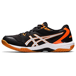 ASICS Men's Gel-Rocket 10 Volleyball Shoes, 7, Black/Shocking Orange