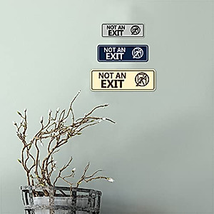 Standard NOT an EXIT (Stick Man) Sign (Brushed Silver) - Medium