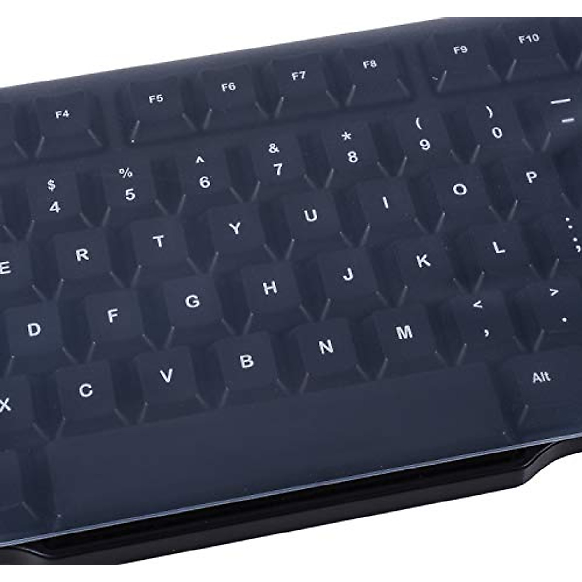 Universal Clear Waterproof Anti-Dust Silicone Keyboard Protector Cover Skin for Standard Size PC Computer Desktop Keyboards (Size: 17.52" x 5.51")