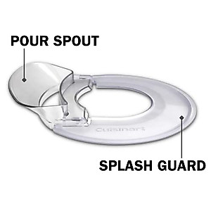 Cuisinart Stand Mixer, 12 Speeds, 5.5-Quart Mixing Bowl, Chef's Whisk, Flat Mixing Paddle, Dough Hook, and Splash Guard with Pour Spout, Silver Lining, SM-50BC