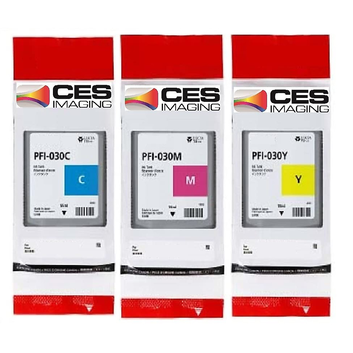 PFI-030C PFI-030M PFI-030Y 3-Pack in Retail Package