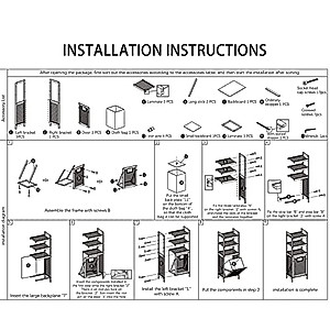 3-Tier Bamboo Laundry Hamper and Shelf with Fabric Bag Floor-standing Dirty Clothes Storage Basket Organizer with Handles for Bedrooms Cabinet Laundry Room 19.7x 11.8x 46.9 in 70lbs Load
