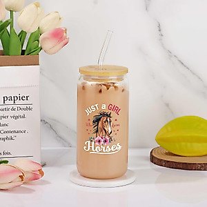 JMTMBR Horse Gift for Girls Horse Tumbler Socks Stickers Ornament Hair Accessories 6pcs Gift Set for Horse Lovers Birthday back to School Gift for Daughter Granddaughter Niece