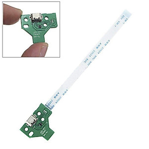 Mustpoint Micro USB Charging Socket Port Circuit Board with 12 Pin Power Flex Ribbon Cable for Sony PlayStation PS4 Controller DualShock 4 JDS-011
