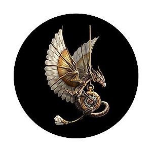 Steampunk Dragon on watch PopSockets PopGrip: Swappable Grip for Phones & Tablets