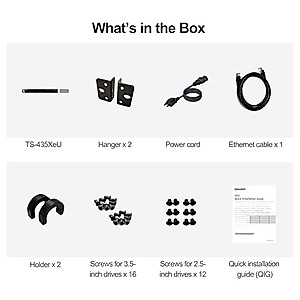 QNAP TS-464eU-8G-US 4 Bay High-Speed 1U Short Depth Rackmount NAS with Dual-2.5GbE, Intel Celeron CPU, 8GB DDR4 Memory and 2.5GbE (2.5G/1G/100M) Network Connectivity (Diskless)
