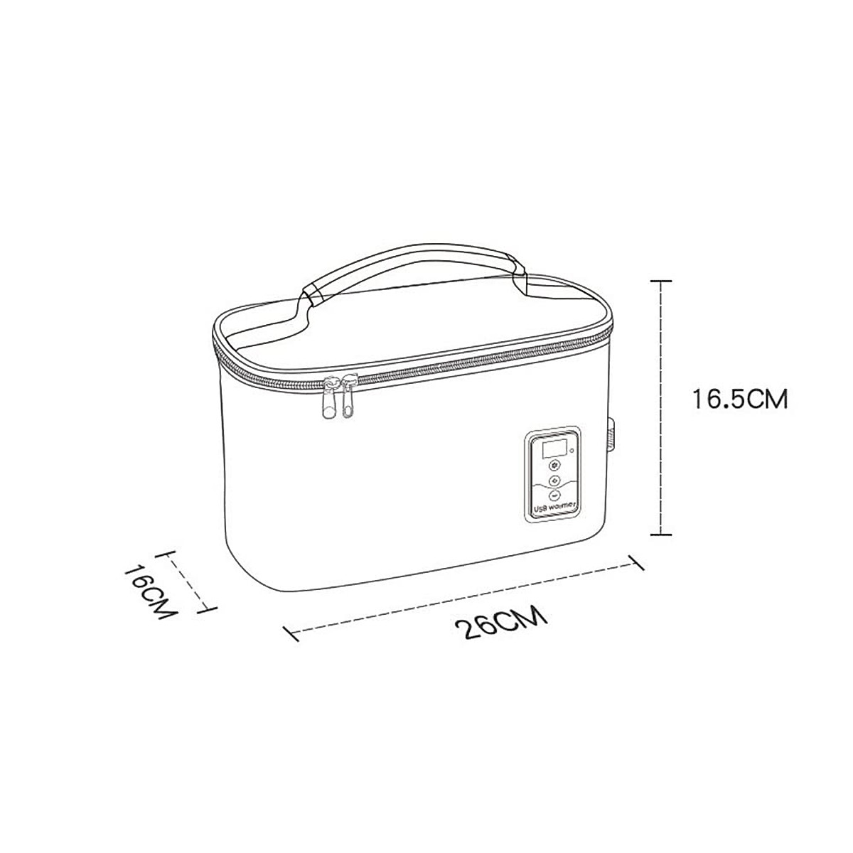 Car Baby Bottle Warmer Zcargel Portable Bottle Warmer Baby Bottle Warm Bag 6.8L High Capacity Car Bottle Warmer USB Charging Intelligent Adjustable Temperature Bottle Warmer for Baby Bottle Lunch