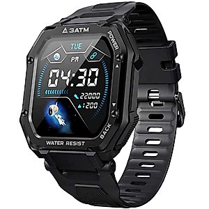 DREAMWIN Smart Watches for Men Women,3ATM Waterproof Fitness Tracker with Blood Pressure/Blood Oxygen Monitor Activity Tracker,1.69in Fitness Watch with Heart Rate Sleep Monitor for iOS Android,black