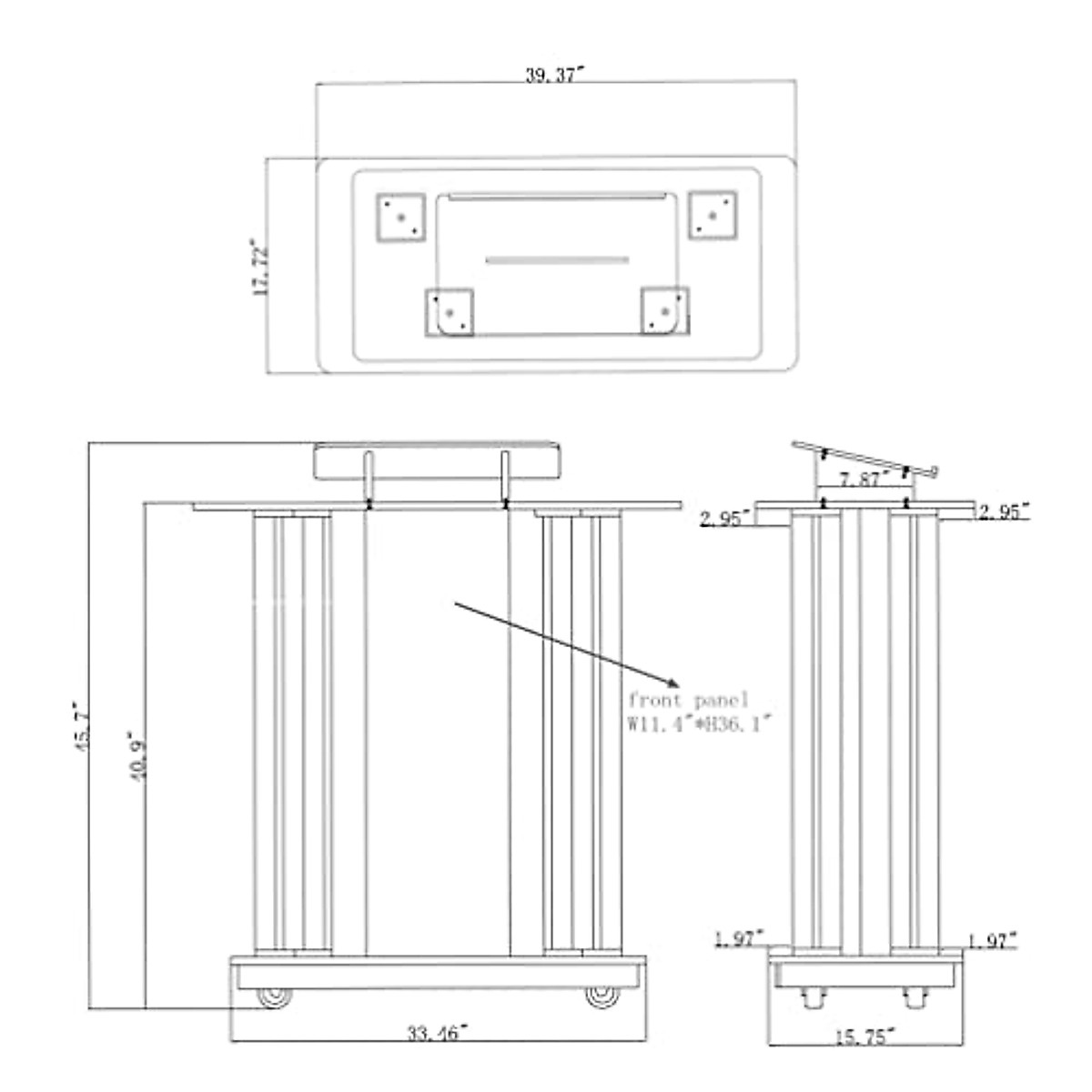 Fixturedisplays® Lighted Led Podium Acrylic Pulpit Wood Deluxe Lectern 39.4 X 17.7 X 43" Churches Synagogue Temple Event Debate 21061