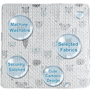 Cartoon Baby Play Mat, Baby Crawling Mat Foldable 50 x 50'' Washable, Thick Playpen Mat, Portable Baby Floor Activity Mat for Playpen Toddler Tummy Time Activity