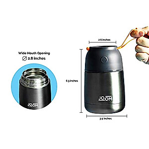 JOOM Insulated Food Jar, Vacuum Insulated Food Container, Stainless Steel Food Thermos, Soup Thermos, Food Jar for Kids, Adult Lunch Container, Hot Lunch Container Travel Jar Food Flask 17oz