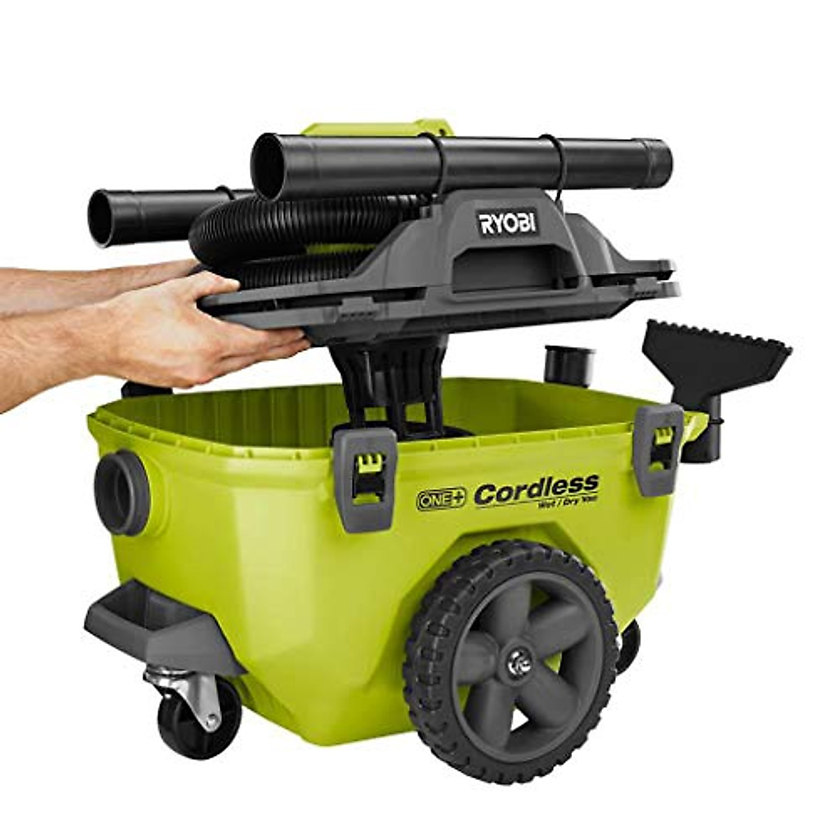 RYOBI 18-Volt ONE+ Lithium-Ion Cordless 6 Gal. Wet/Dry Vacuum Kit with (1) 9.0 Ah Battery and (1) 18-Volt Charger