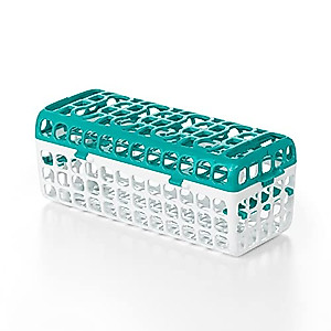 OXO Tot Dishwasher Basket for Bottle Parts & Accessories, Teal, 1 Count (Pack of 1)