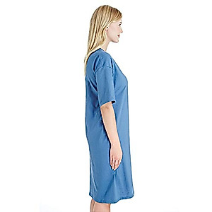 Hanes Women's Wear Around Nightshirt, Denim Blue, One Size