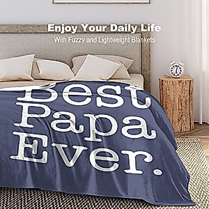Carwayii Papa Blanket Gifts for Dad, Fleece Blanket Gifts for Father from Daughter, Son, Wife,Girlfriend, Flannel Throw Blanket Gift for Birthday, Fathers Day 50''X60''