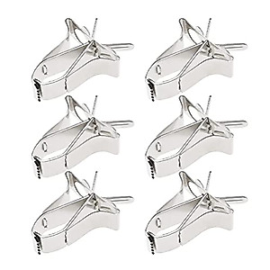 YARNOW Hamster Critters Toys 6pcs Bird Cage Food Holder Clips Stainless Steel Vegetable Fruit Clip Bird Cage Accessories for Birds Parrot Budgie Parakeet Cockatiel Little