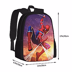 Youth 17inch Backpack Cartoon Large Capacity Casual Daypack Travel Bag Laptop Backpack Bookbag For Teens with Storage Bag