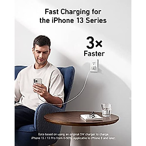 USB C Charger 20W, Anker 511 Charger (Nano Pro), PIQ 3.0 Durable Compact Fast Charger, Anker Nano Pro for iPhone 14/14 Plus/14 Pro/14 Pro Max, Galaxy, Pixel 4/3, iPad/ iPad mini (Cable Not Included)