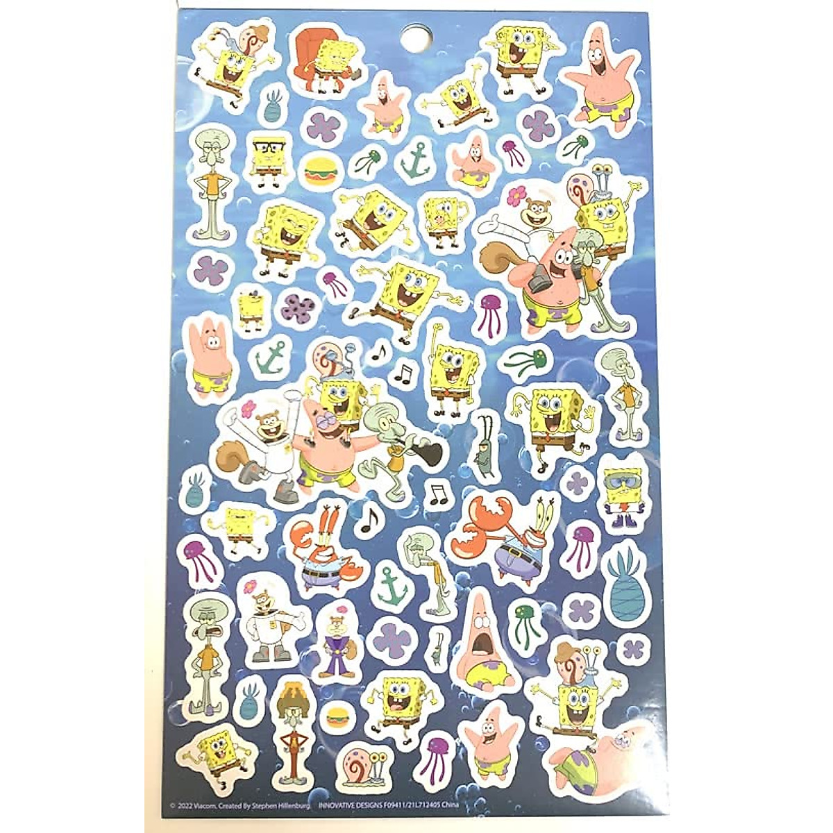 United Pacific Designs 712405SB: Sponge Bob 4 Sheet Sticker Pad, 200+ Stickers