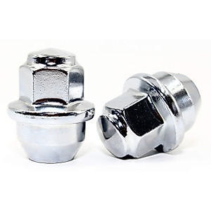 Set of 20 Veritek 12x1.5mm 3/4 19mm Hex 1.46 Inch 37mm Length Chrome OEM Factory Style Large Acorn Seat Wheel Cover Hubcap Retaining Lug Nuts for Ford Focus Fusion Escape Factory Wheels
