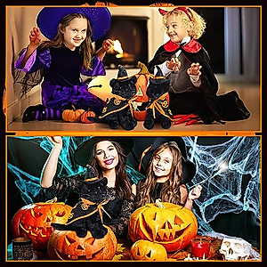 Jenaai Halloween Plush Cat 9.84 Inch Cute Pumpkin Halloween Stuffed Animals Pumpkin Cats Gift Stuffed Bat Soft Cat with Hat and Cloak for Kids Birthday Halloween Decorations Toy
