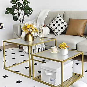 GRANNY SAYS Bundle of 3-Pack Closet Storage Bins with Lids & 2-Pack Lidless Storage Bins with Metal Frame