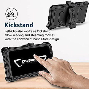 Covrware for Samsung Galaxy A23 5G / A23 (4G) Aegis Series case, Full-Body Rugged Dual-Layer Shockproof Protective Swivel Belt-Clip Holster Cover with Built-in Screen Protector, Kickstand, Black