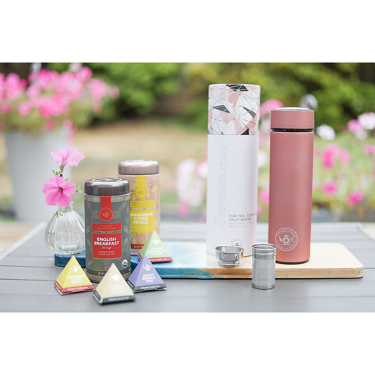 Teabloom - The ORIGINAL All-Brew Travel Tumbler & Thermos | OPRAH’s Favorite | 16oz/480ml Insulated Water Bottle/Tea Flask/Cold Brew Coffee Mug