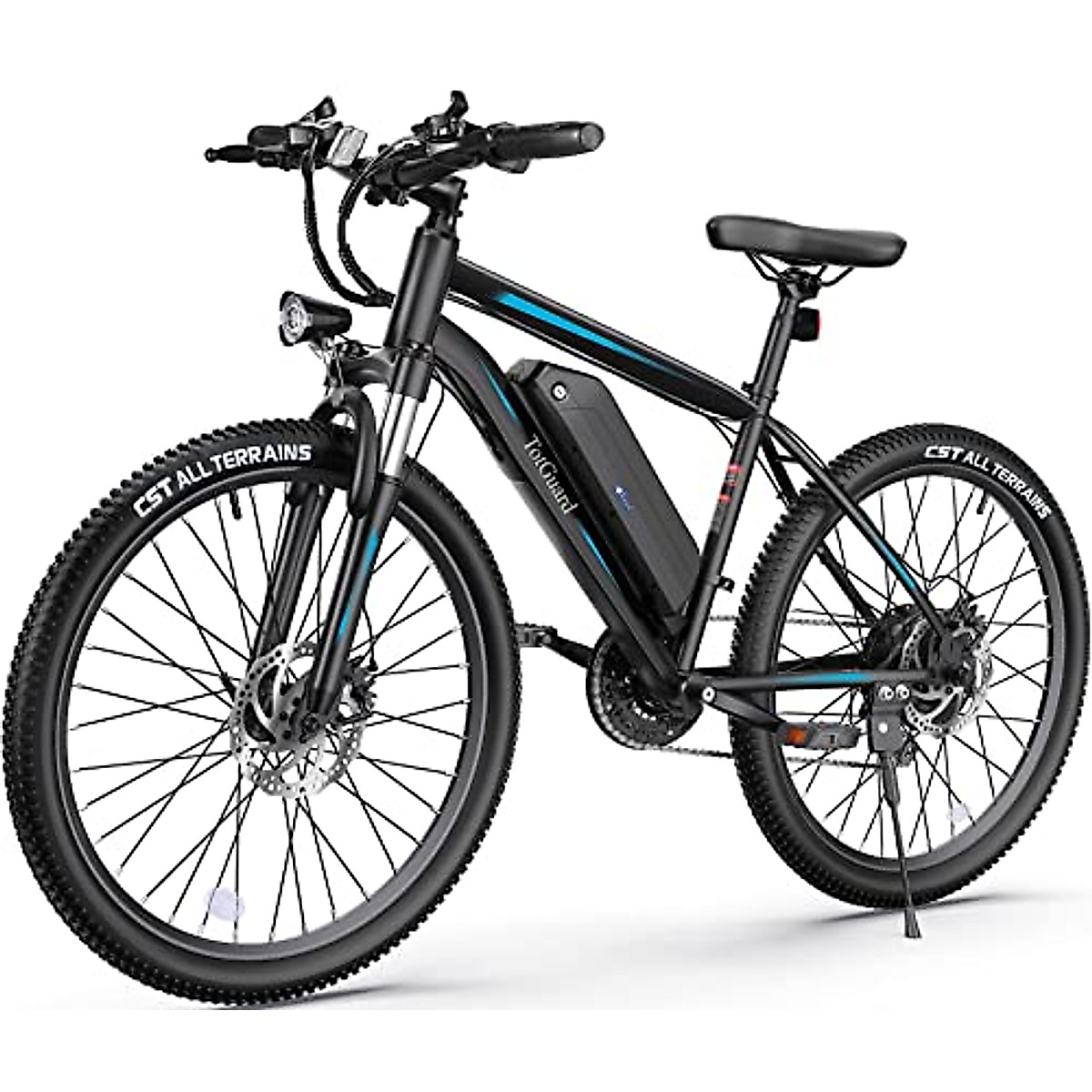 Wooken Electric Bike, Bike for Adults 27.5'' E-Bikes with 500W Motor, 21.6MPH Mountain Lockable Suspension Fork, Removable Battery, Professional 21 Speed Gears Bicycle