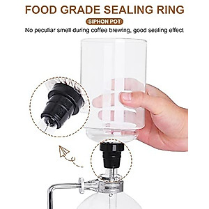 YUCHENGTECH Siphon Syphon Coffee Maker Tabletop Glass Siphon Pot Glass Technica Syphon Coffee Maker Siphon Vacuum Coffee Maker(5 Cups(600ml))