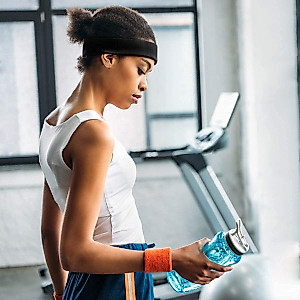 Mens Headband, Horuhue 3 Pack Men Athletic Sport Headband Soft Moisture Wicking Headband for Men Workout Sweatband for Running, Crossfit, Cycling, Yoga, Basketball