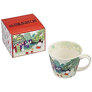 Moomin Valley Water Color Soup Mug Cup Yamaka Japan